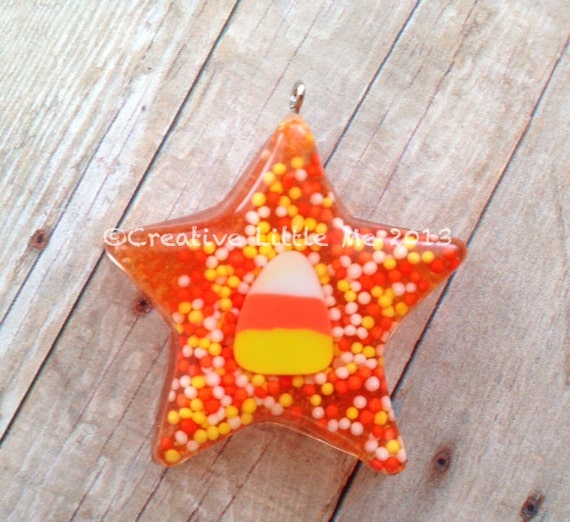 Items similar to Star Shaped Candy Corn Pendant on Etsy