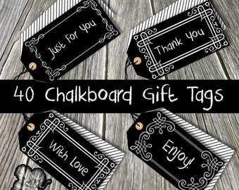 Popular items for chalkboard gift tags on Etsy