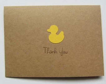Duck thank you card | Etsy