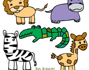 Items similar to Animal Clip Art Images Cute Animal Clipart Digital ...