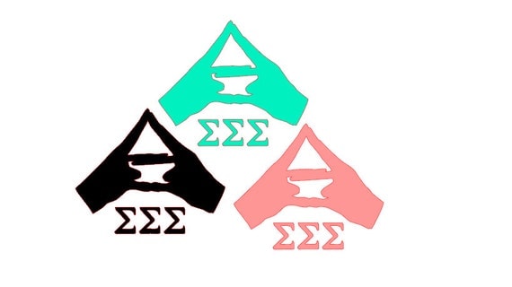 Items similar to Tri Sigma Hand Sign laptop Decal on Etsy