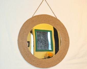 24 inch Large Rope Mirror - Room Decor - 16 Inch Circle Mirror ...