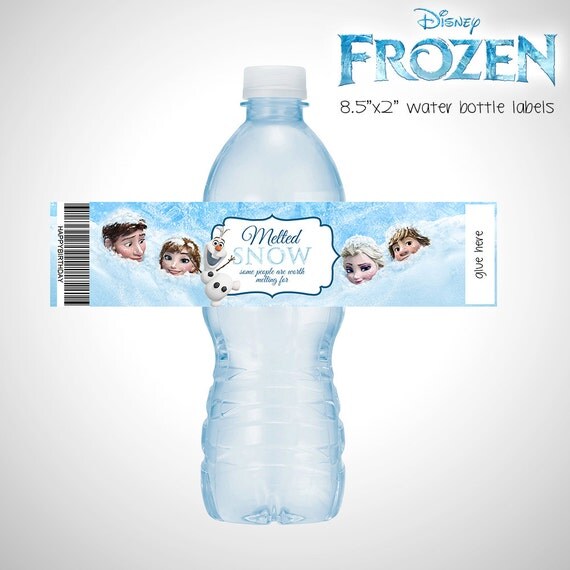 Items Similar To Instant Download Frozen Inspired Water Bottle Label