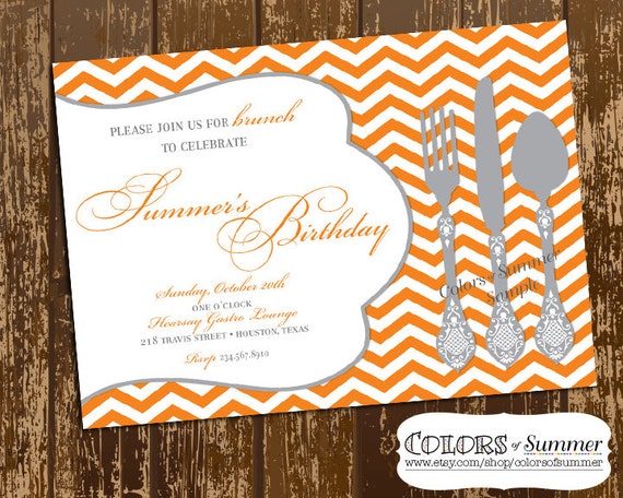 Sakura food recipe Birthday Brunch Invitation Wording