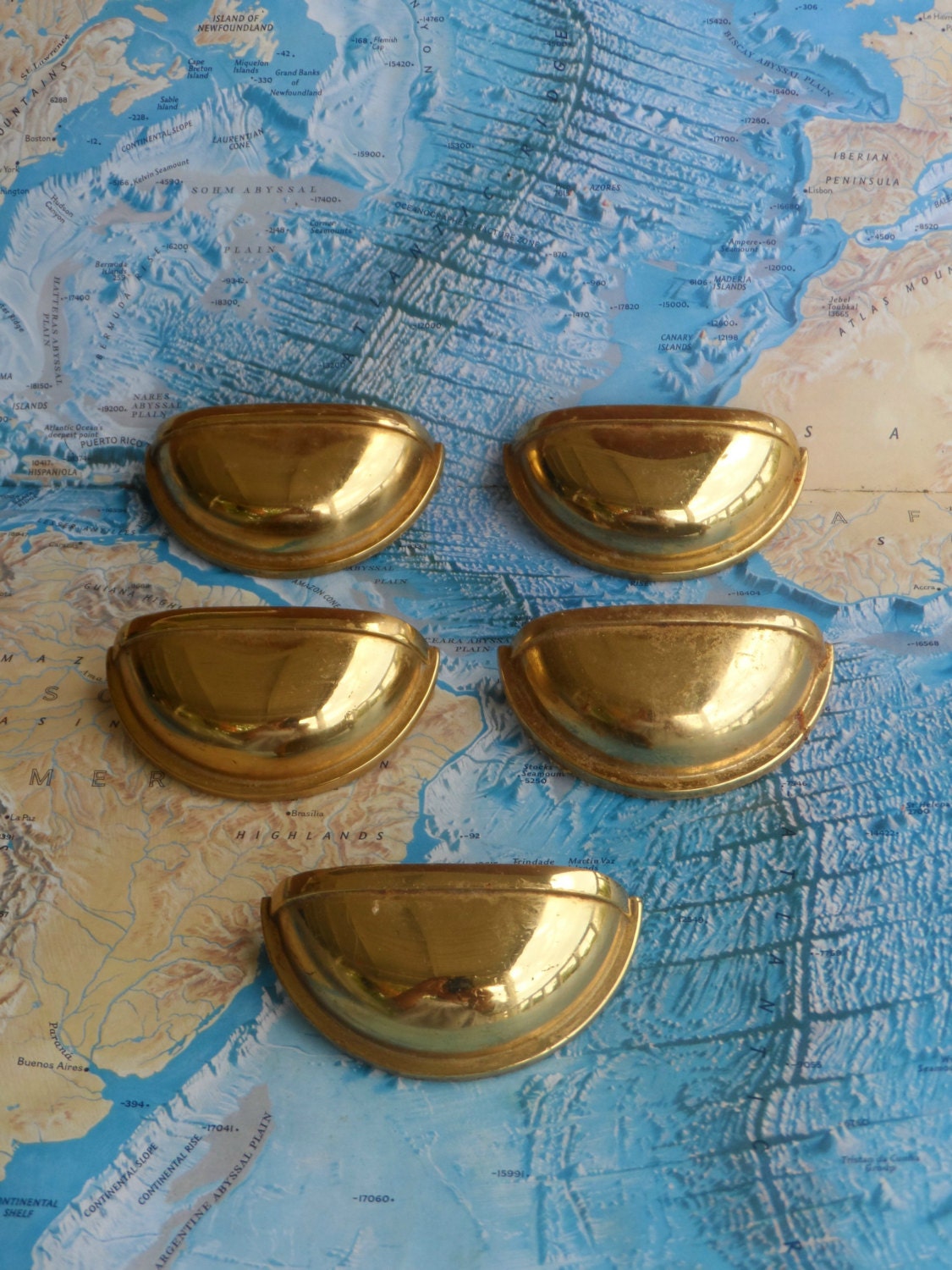 SALE! 5 vintage shiny metal bin pull handles – Haute Juice