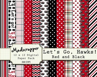 Digital Scrapbook Paper Cheerleading Green and Gold by madscrapper