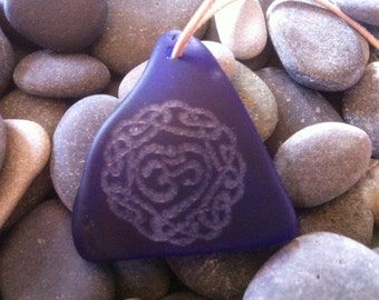 Engraved sea glass | Etsy