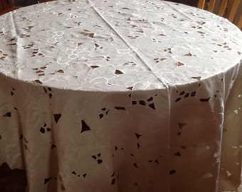 Popular items for cutwork tablecloth on Etsy