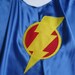 Children's Custom Superhero Lightning Bolt Cape Including