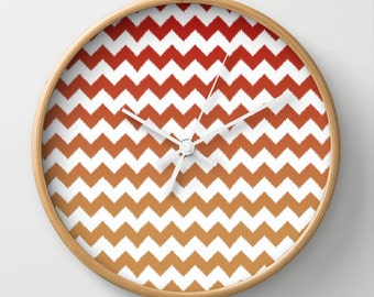 Chevron wall clock | Etsy