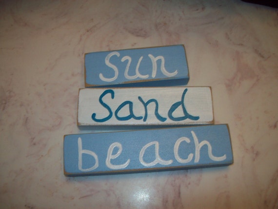 BEACH decor Sun Sand Beach signs Beach COTTAGECoastal
