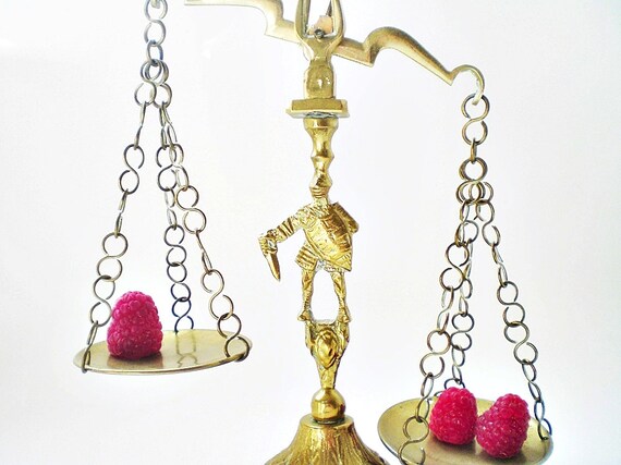 Brass Balance Scale Decorative Brass Scale of by vintagebiffann