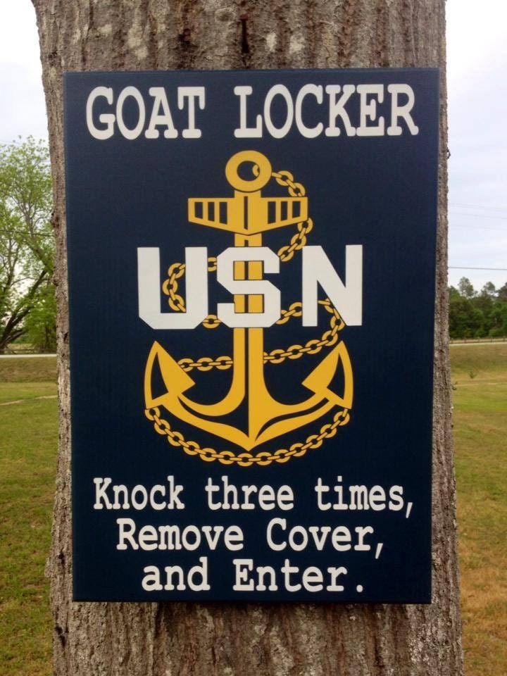 Navy Chief CPO Goat Locker Sign by KRCustomWoodcrafts on Etsy