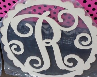 CLEARANCE - Wood Door Hanger Monogram - LETTER R