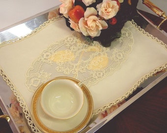 Popular items for lace tray cloth on Etsy