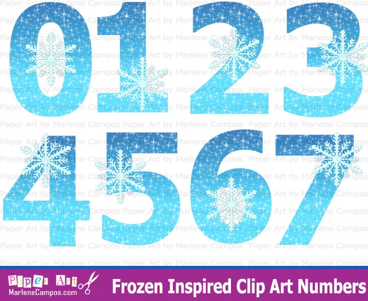 40% OFF Frozen Clip art Numbers Frozen birthday Frozen
