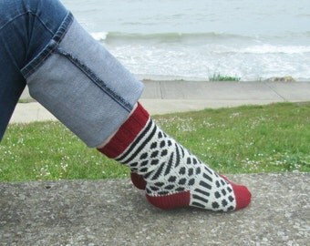 Pattern Fair Isle Christmas Stockings Cat and by SantasSockCentral
