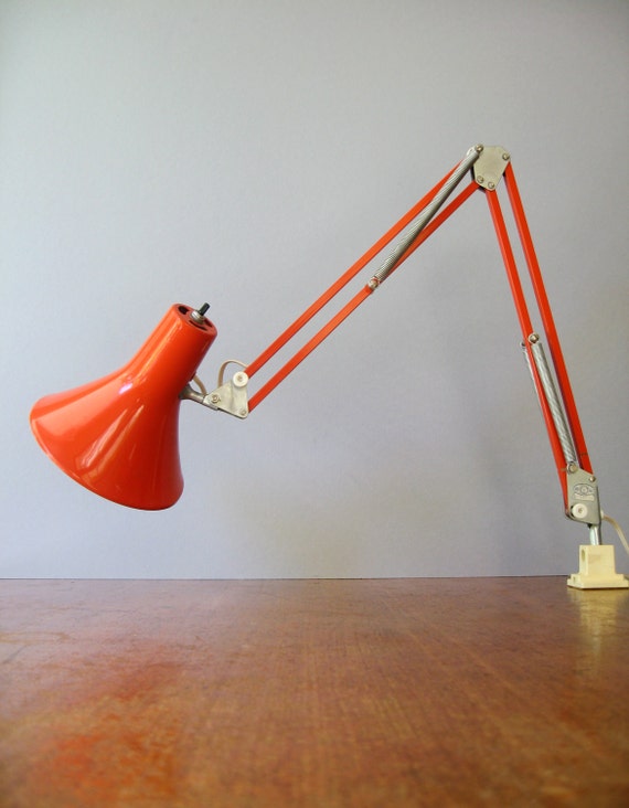 Vintage Luxo Drafting / Articulating / Swing Arm Clamp Lamp in