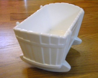 Milk glass cradle | Etsy