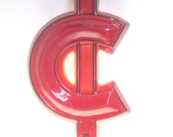 Vintage Translucent Red Plastic Marquee "cent sign" Wall Hanging 10 ...