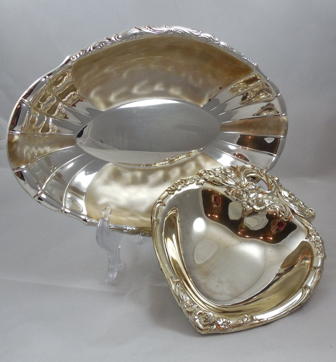 Beautiful Oval and Heart Shaped Silver Plated Serving Dishes – Haute Juice