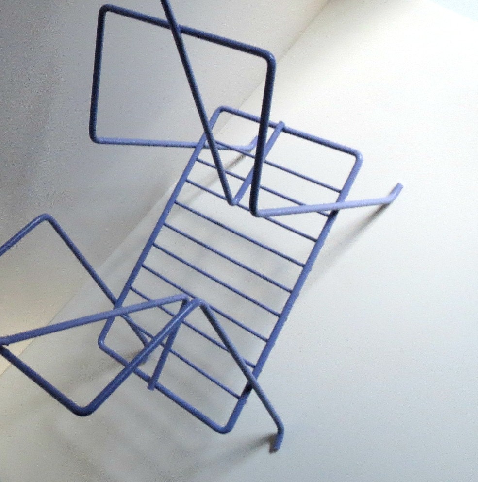 Upcycled Vintage Metal Modern Rack / Atomic / Lilac Color – Haute Juice