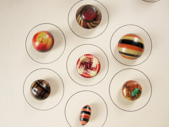 A Button Display Board Showcase of Buttons by AllVintageFabrics
