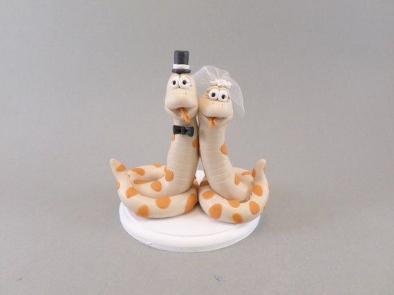 custom made snakes wedding cake topper