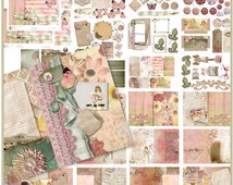 Unique pink collage kit related items | Etsy