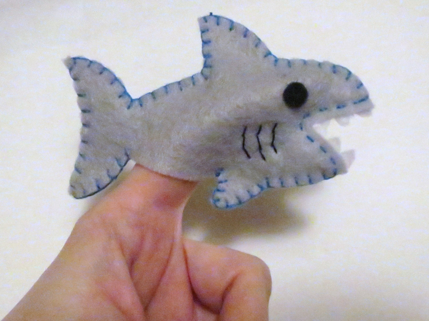 Shark Finger puppet Finger Puppet Shark Toy Felt Shark