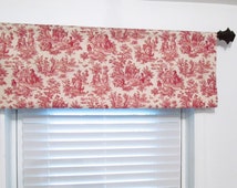 Popular items for red toile valance on Etsy
