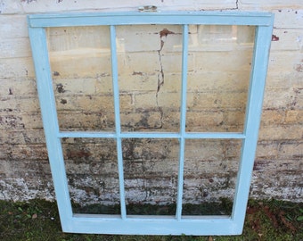 Old Light Blue Window Frame 32x28