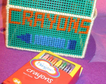 PLASTIC CANVAS CRAYON Medium Blue by ThePurpleButterfly71 on Etsy
