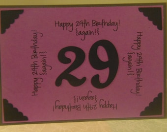 29th birthday card | Etsy