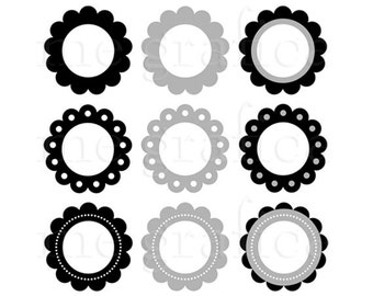 Unique round digital frames related items | Etsy