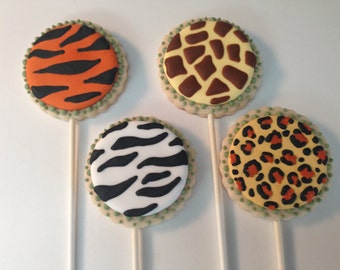Popular items for animal print cookies on Etsy