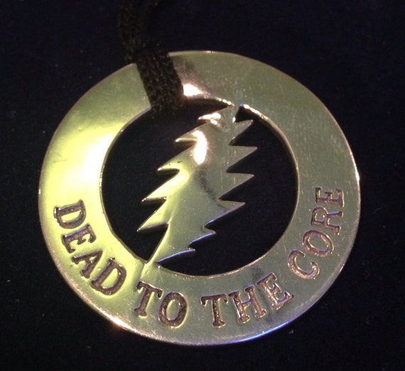 Items similar to Sterling Silver Grateful Dead Dead To The Core Pendant ...