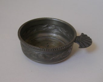 Vintage Pewter Wine Tasting Porringer ETAIN FIN France