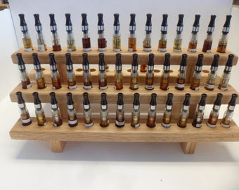 70 Hole E-Cig Sampler Stand Wood holder Item 28