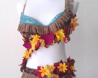 Disney Princess Pocahontas "Colors of the WInd" Rave Bra / EDC Outfit