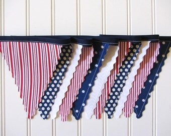Patriotic Bunting banner, photo prop, nursery decor, party decor ...