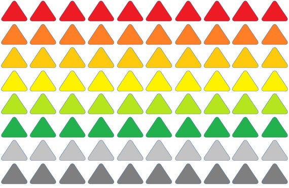 25 Triangles Stickers *Choose size & color* Triangle Decals Shapes ...