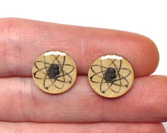 Atom earrings | Etsy