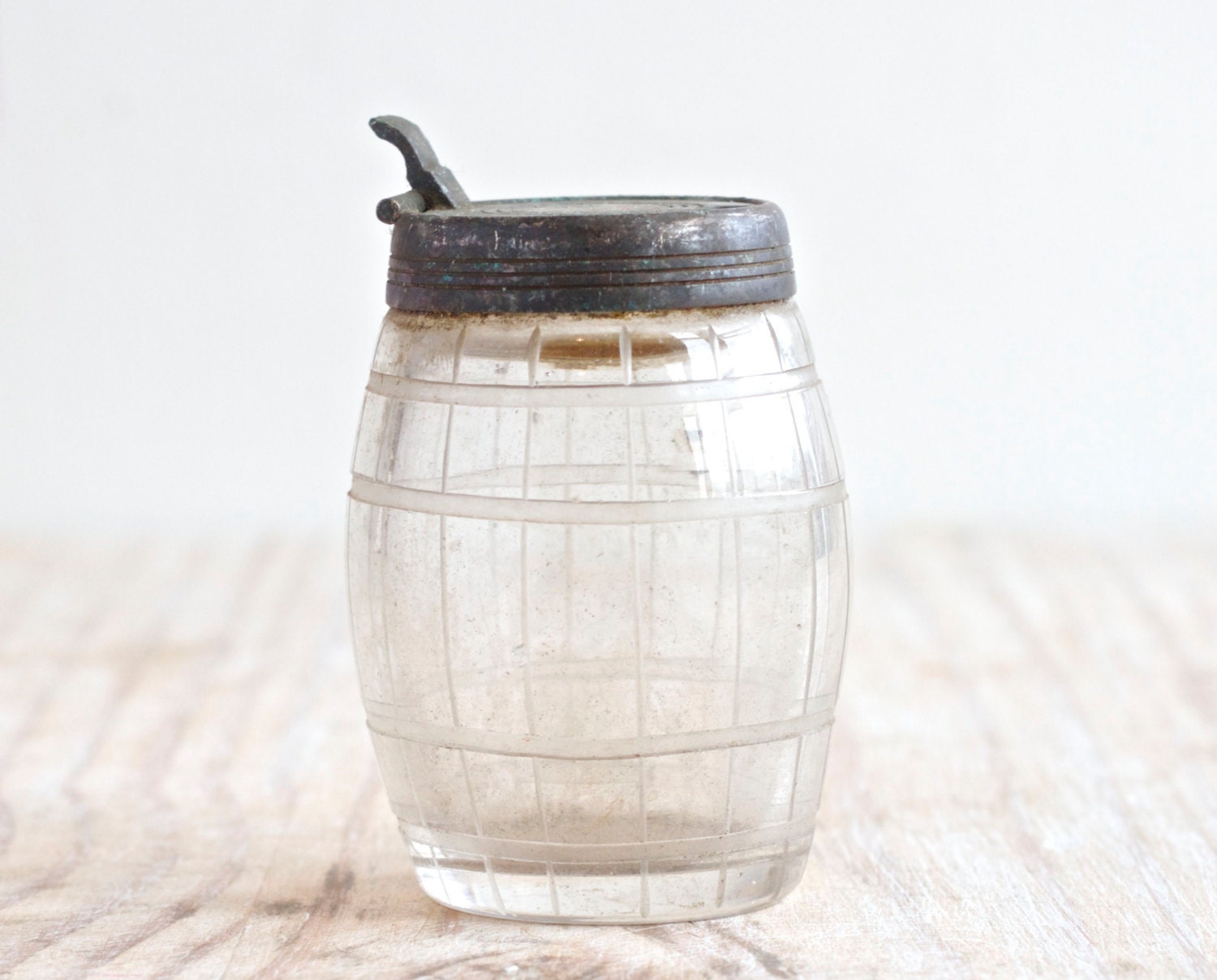 Antique Condiments Jar or Pot – Unusual Shape and Patina – Haute Juice