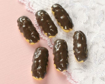 8 Pcs Milk Chocolate Bar Cabochons 19x13mm by SugarSunrise