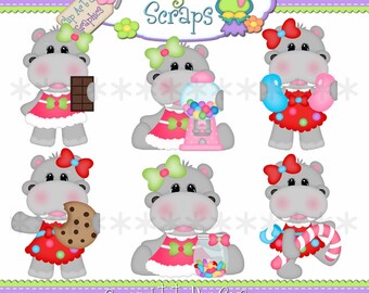 Popular items for hippo clip art on Etsy