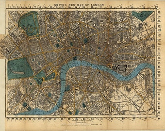 Vintage london map | Etsy
