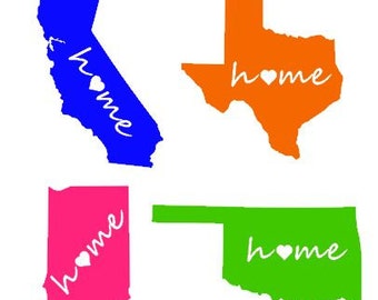 Popular items for home state decal on Etsy