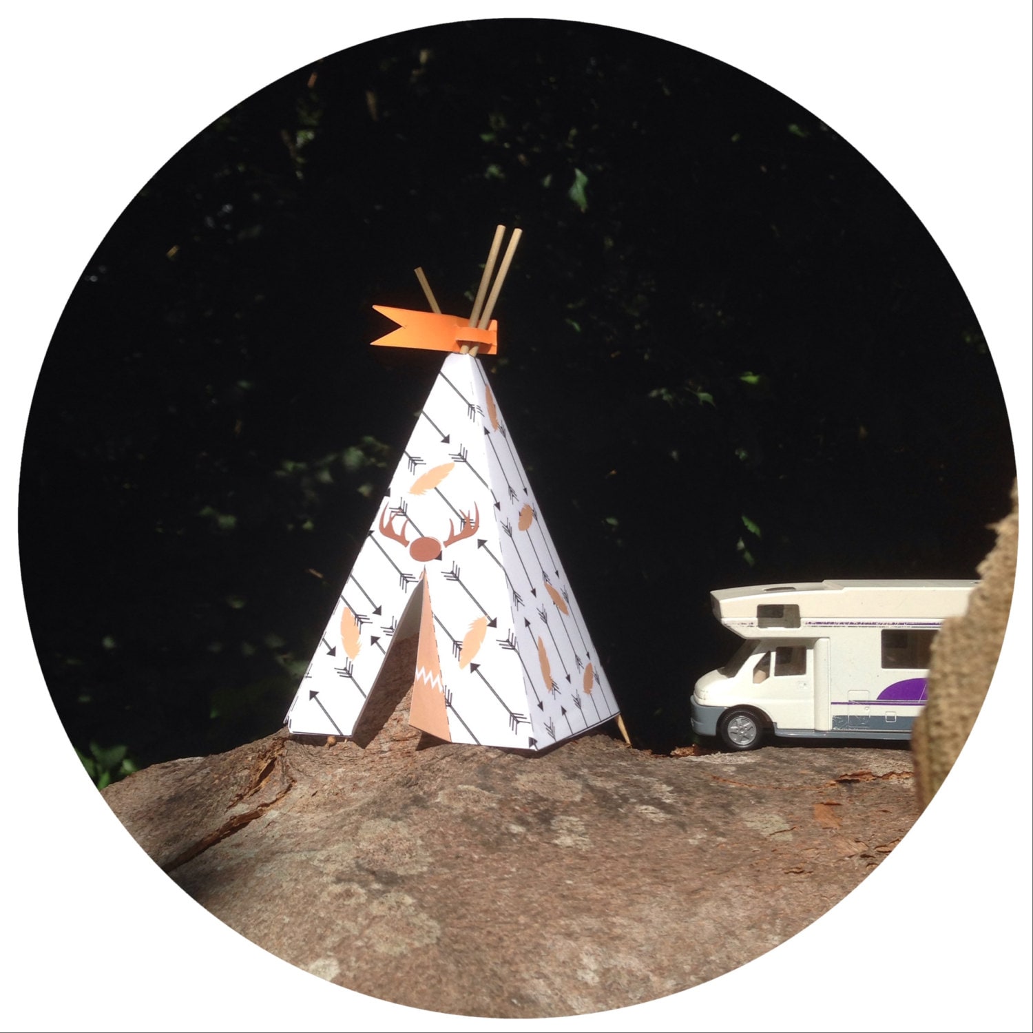 Teepee indian Printable DIY Instant Download Paper Toy 3d