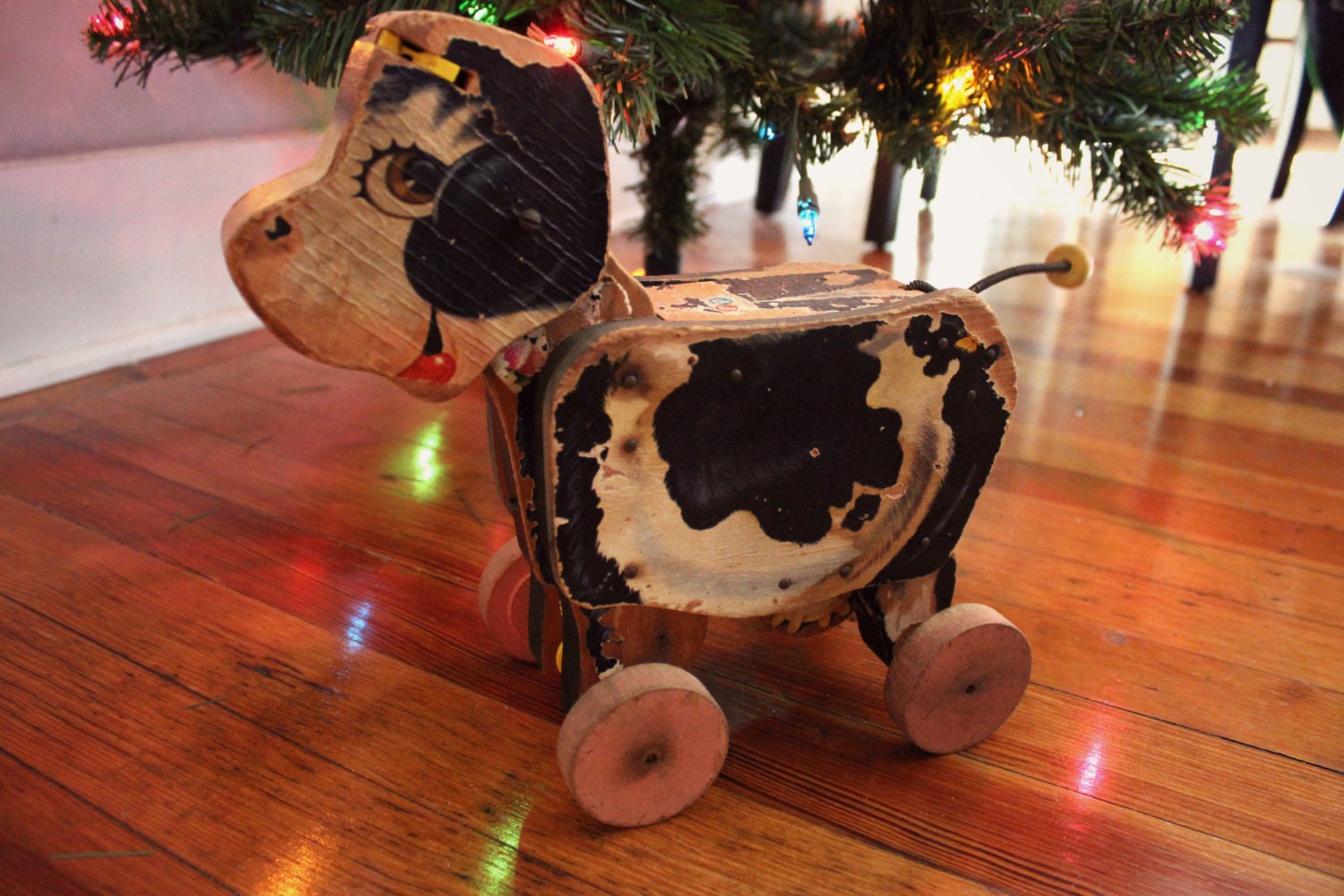 1950's Vintage Fisher Price Moo Cow pull toy